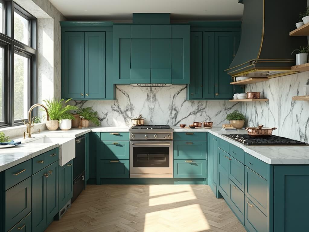 Teal Kitchen Cabinets: Transform Your Cooking Space with Bold Color ...