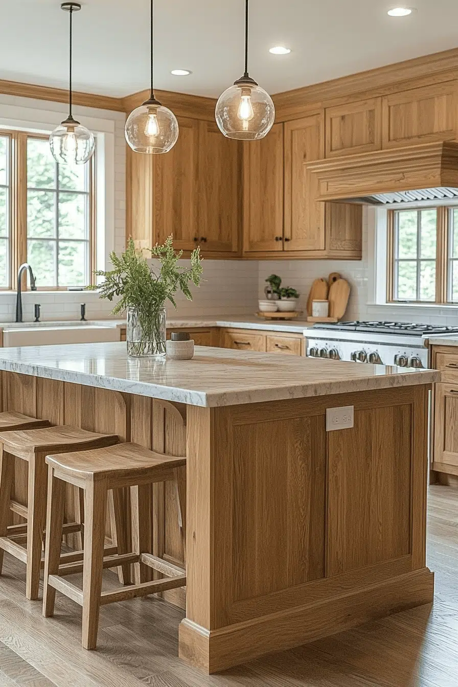 27 Honey Oak Kitchen Cabinets That Turn Wood Tones Beautiful ...